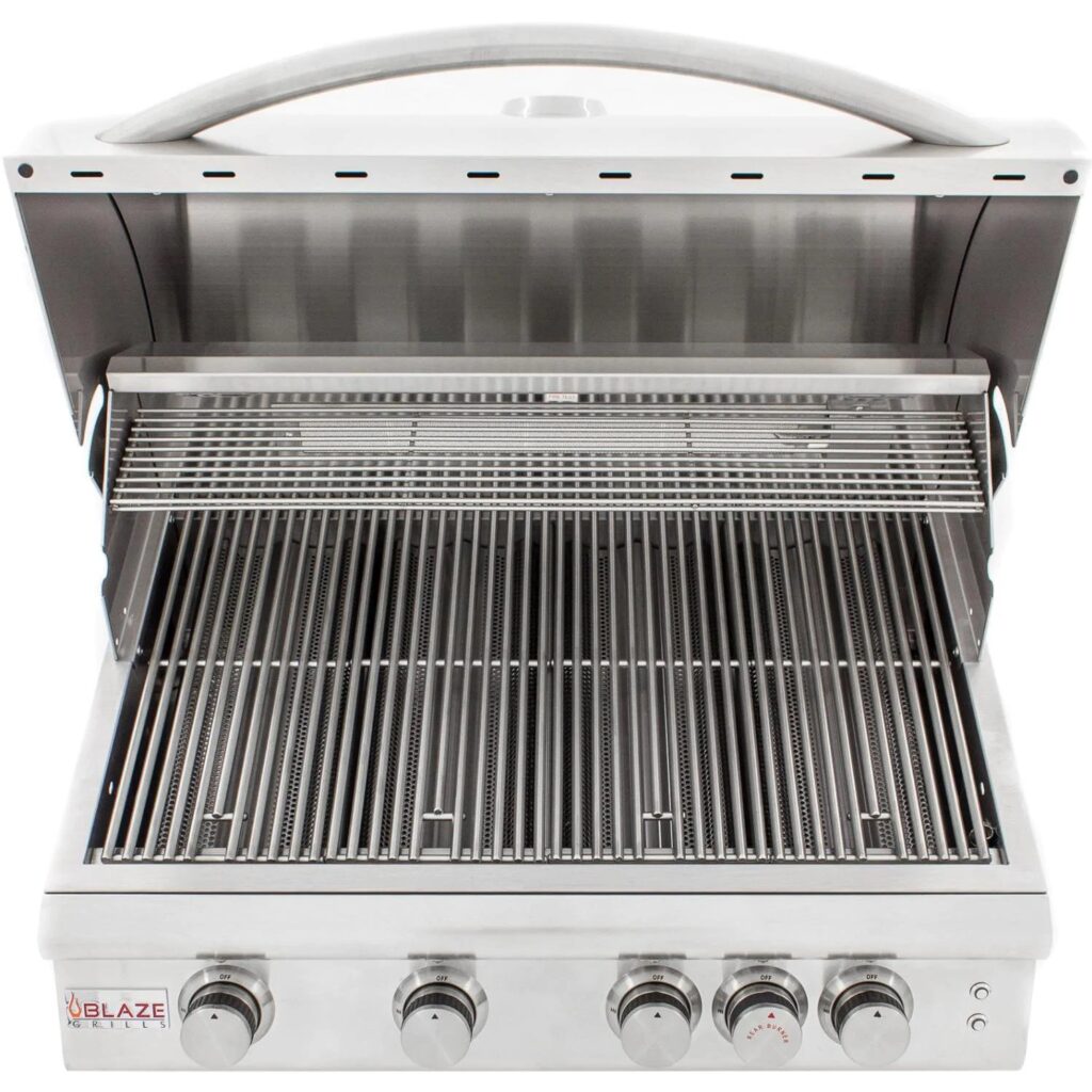 Blaze Premium LTE 32-Inch 4-Burner Built-In Grill With Rear Infrared ...