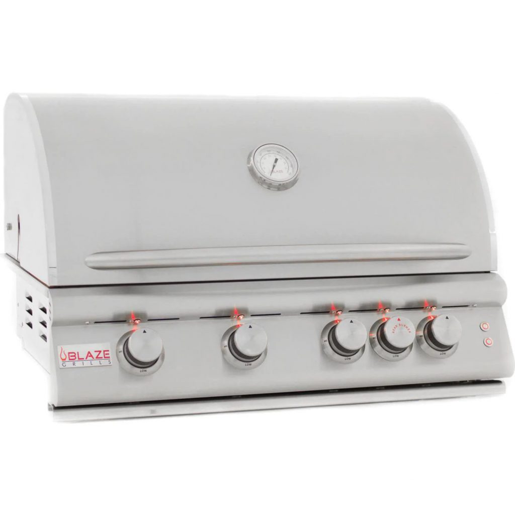 Blaze Premium LTE 32-Inch 4-Burner Built-In Grill With Rear Infrared ...
