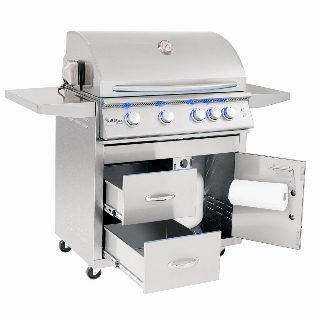 Summerset Sizzler 32-Inch 4-Burner Built-In Gas Grill With Rear ...